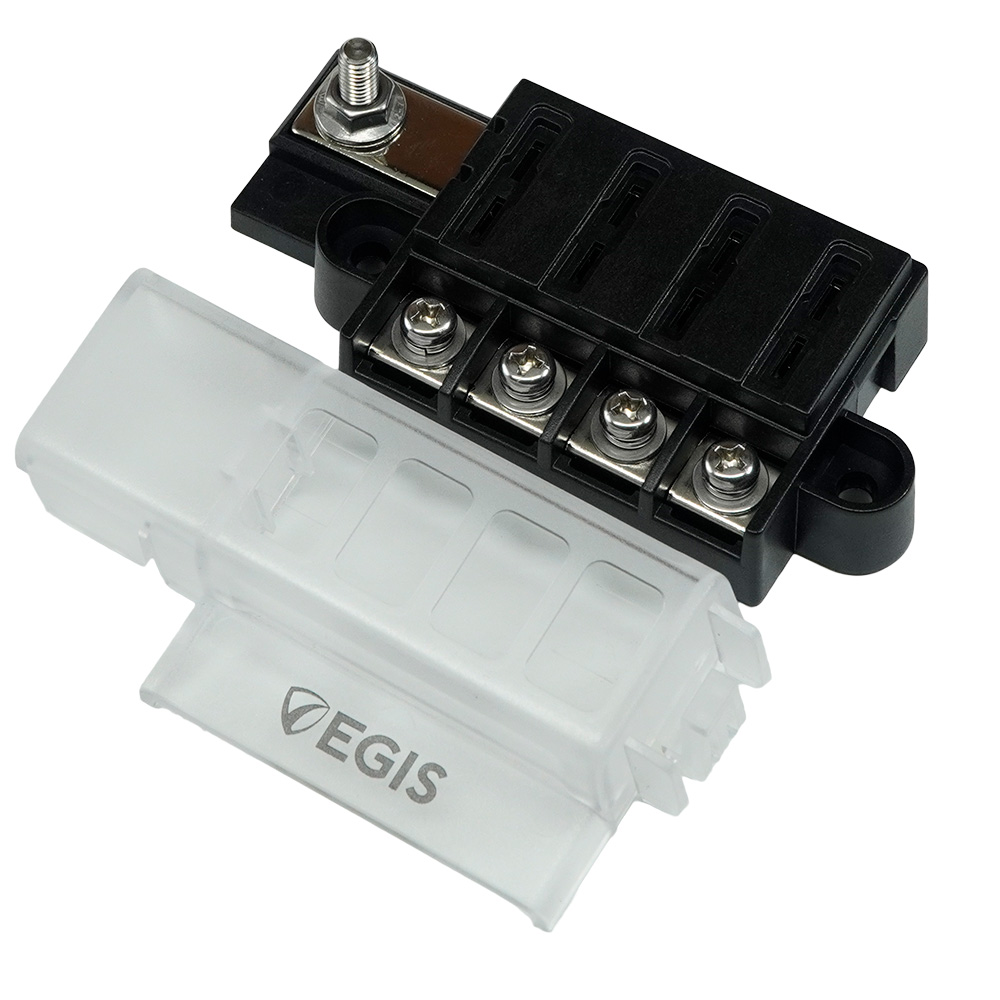 Egis RT Fuse Block - 4 Circuit w-Cover - Boater's Life, LLC